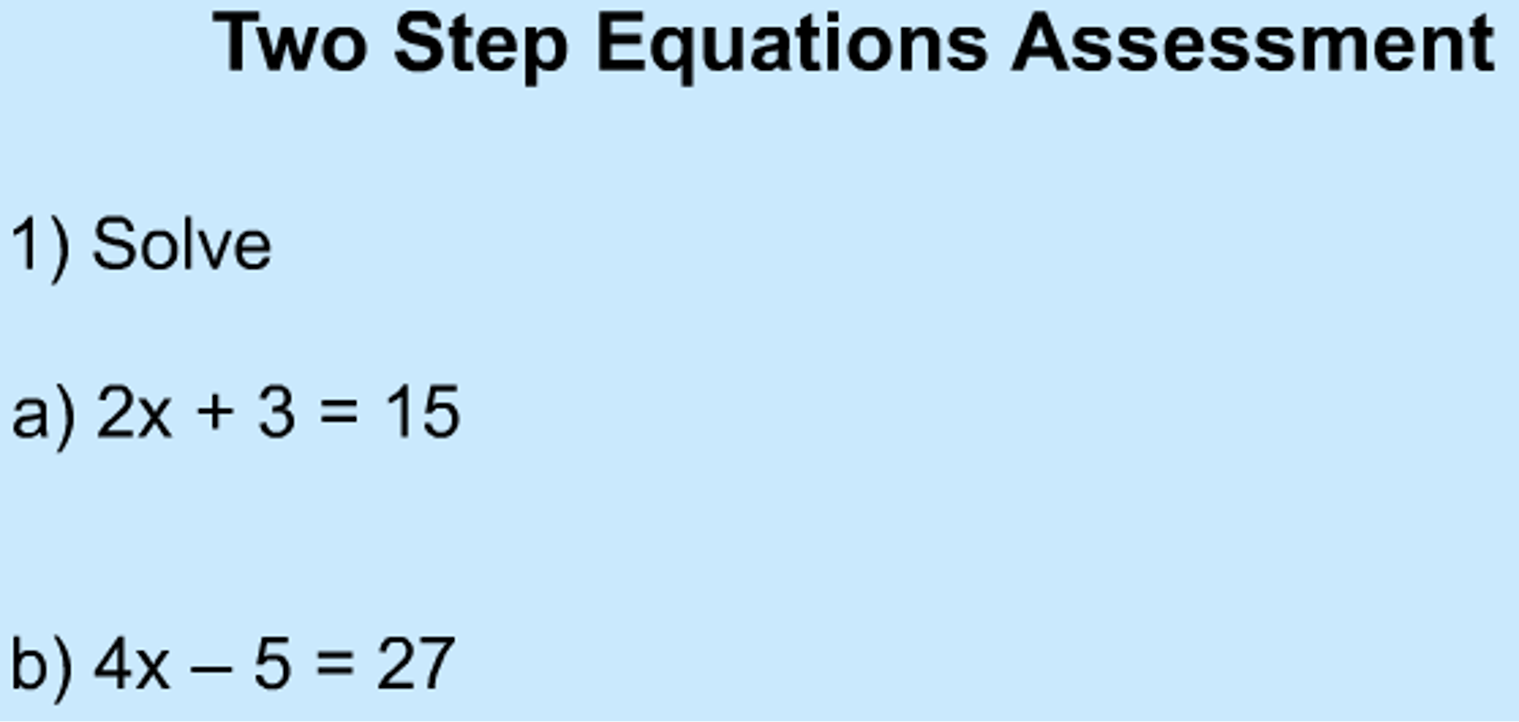 Two-step-equations