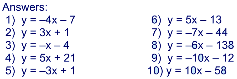Equations Of A Line equations-of-a-line