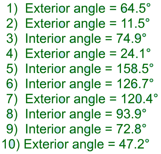 Interior and Exterior Angles