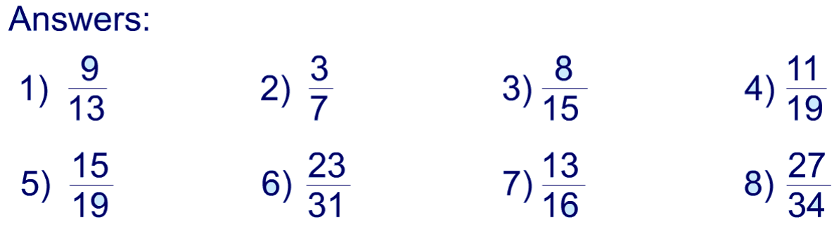 Simplifying Fractions